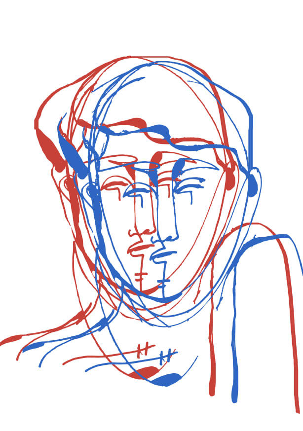 Quadro Boy Red Boy Blue - Obrah | Quadros e Posters para Transformar a ...